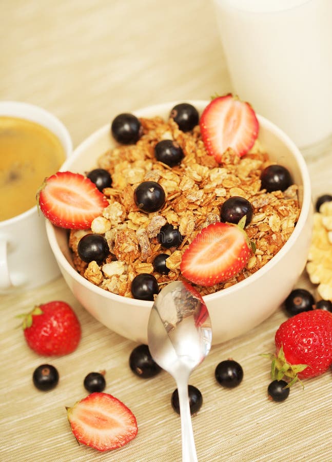 Breakfast. stock photo. Image of morning, flake, meal - 38436114