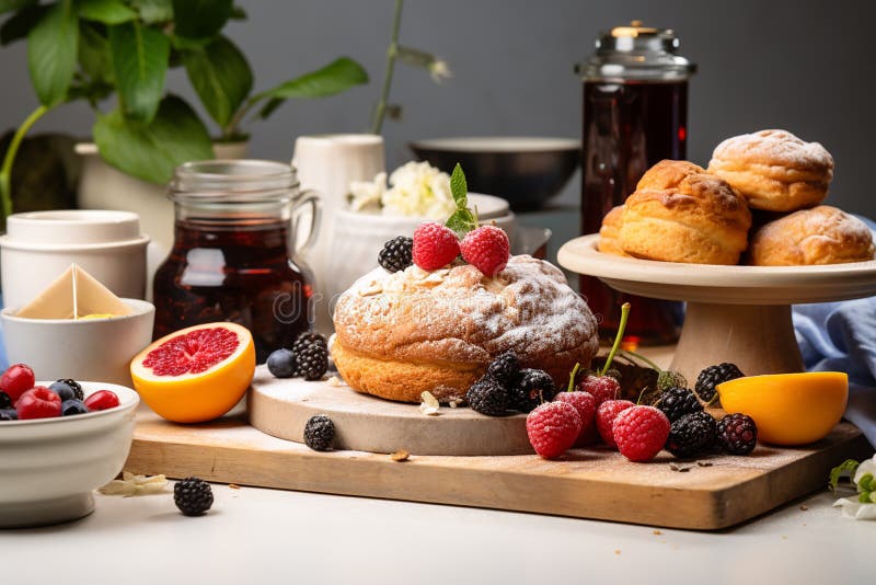 Breakfast Bakery Photoshoot Tasteful Stock Image - Image of pastry ...