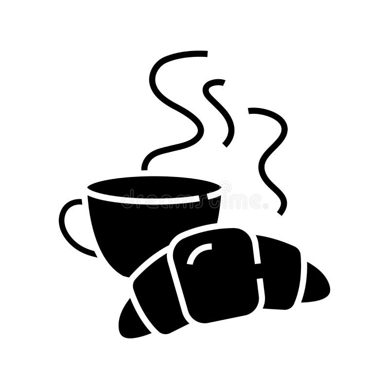 Breakfast Black Icon, Concept Illustration, Vector Flat Symbol, Glyph ...