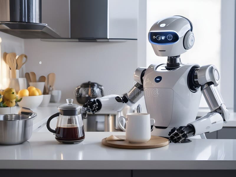 Breakfast Bliss with Our AI Kitchen Companion. Stock Photo - Image of ...