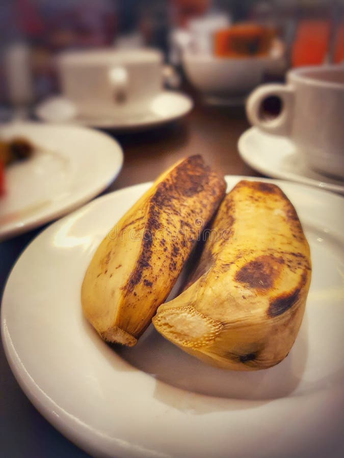 Breakfast with Boiled Bananas Stock Photo - Image of food, plant: 222165758