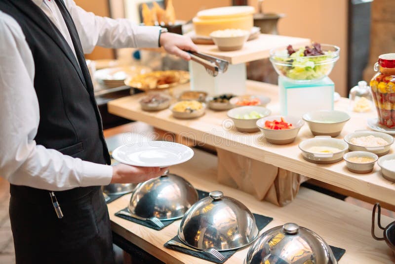 Buffet Breakfast Line stock image. Image of cheddar, decoratrion - 44746693