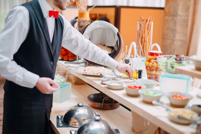 Breakfast Buffet at the Hotel or Restaurant. Stock Image - Image of ...
