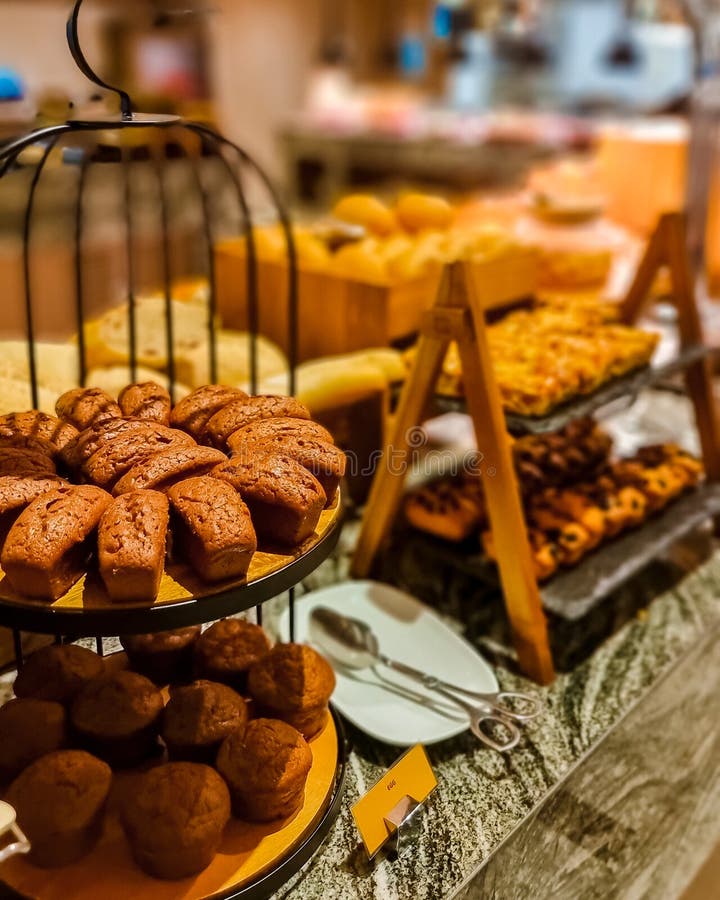 Bread Corner in Line Buffet Breakfast Stock Photo - Image of food ...