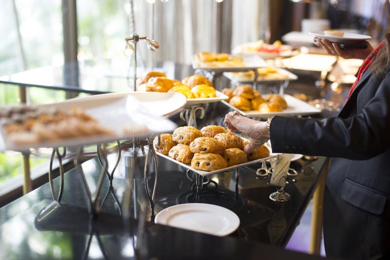 Breakfast Buffet for the Party or Conference in the Hotel Stock Image ...