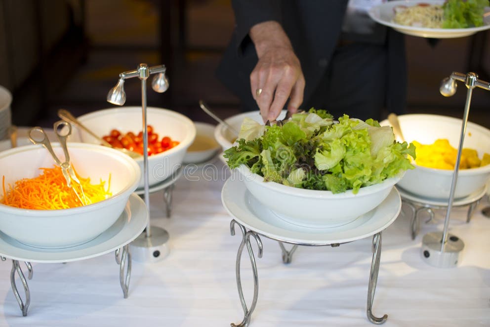 Breakfast Buffet for the Party or Conference in the Hotel Stock Photo ...