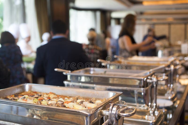 Breakfast Buffet for the Party or Conference in the Hotel Stock Image ...