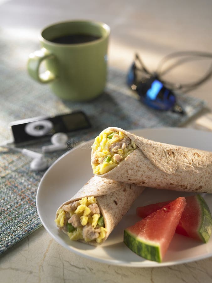 Breakfast Burito stock photo. Image of breakfast, meal - 18487650