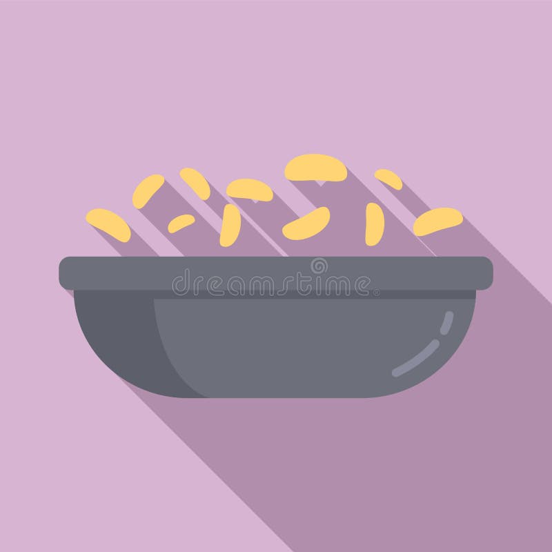 Breakfast Cereal Flakes Icon, Flat Style Stock Vector - Illustration of ...