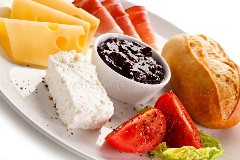 Breakfast stock image. Image of meat, cheese, lunch, prepared - 73872167