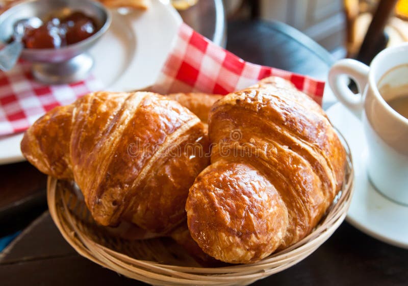 Breakfast with coffee stock image. Image of bread, golden - 19803787