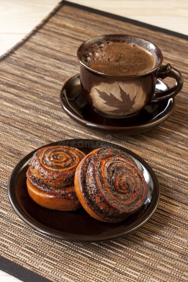 Breakfast with Coffee and Baking Stock Image - Image of delicious ...