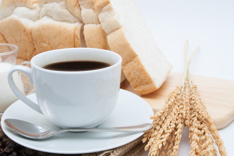 Breakfast with Coffee and Bread Stock Photo - Image of espresso, fresh ...