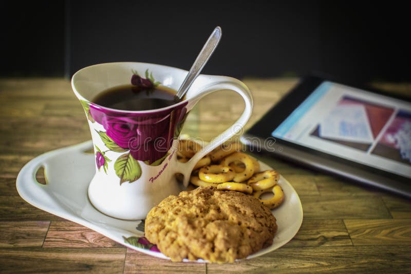 Breakfast. Coffee and Cookies Stock Image - Image of food, cookies ...