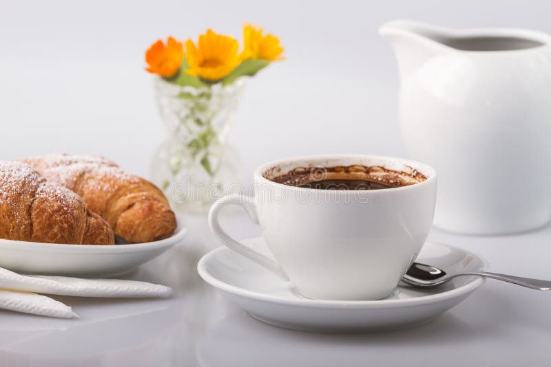 Breakfast with coffee stock image. Image of freshness - 86639081