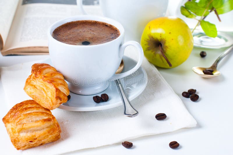 Coffee and Pastries Continental Breakfast Buffet Table Setting Stock ...