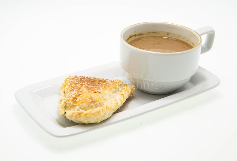 Breakfast with Coffee and Puff Pastry Stock Image - Image of croissant ...