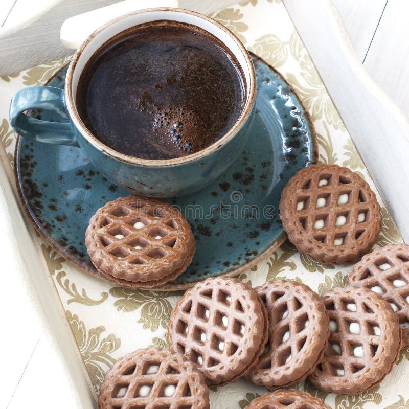 Breakfast Coffee with Sweets Stock Image - Image of coffee, calendar ...