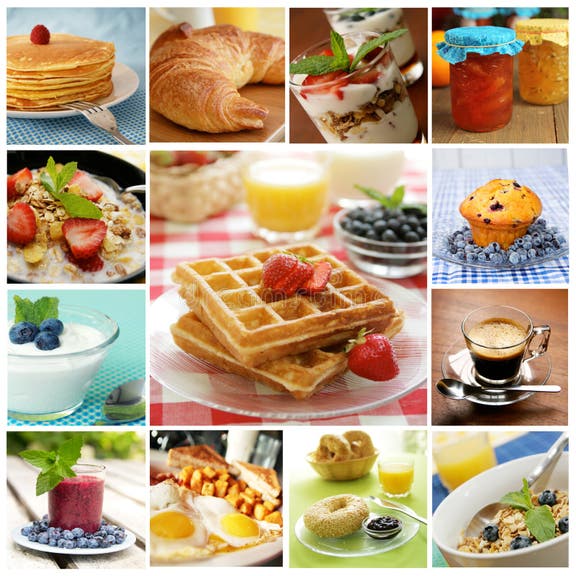 Breakfast collage stock image. Image of brunch, delicious - 37705925