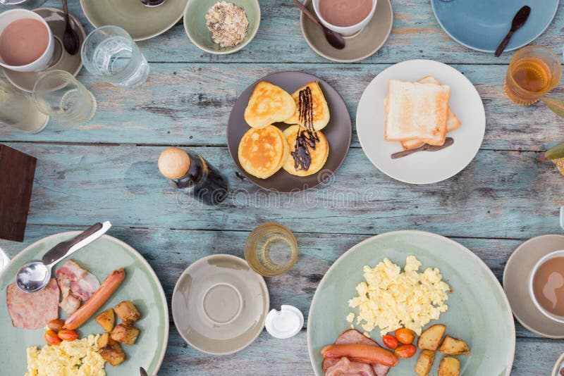 Breakfast Composition for Country Family in the Morning Stock Image ...