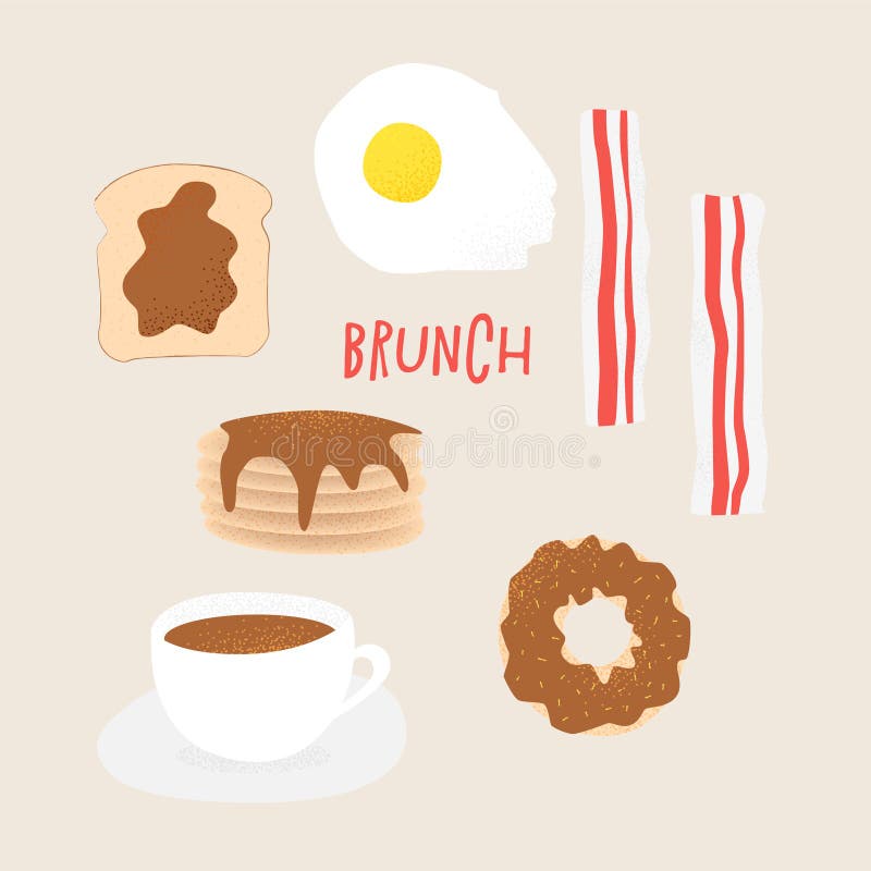 Breakfast Concept, Brunch Illustration Stock Illustration ...