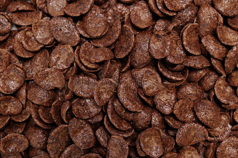 Breakfast Concept - Close Up of Chocolate Cereals Stock Photo - Image ...