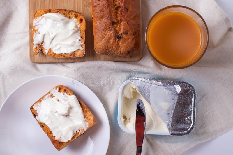 Breakfast Concept with Slices of Bread Stock Photo - Image of cook ...