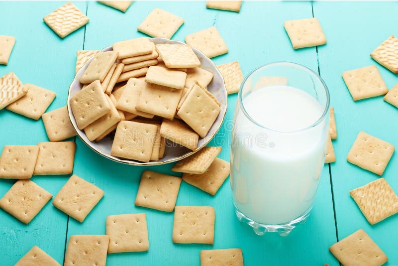 Breakfast with crackers stock image. Image of crisp - 104804503