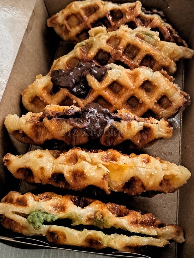 Breakfast Croffle crunchy stock photo. Image of cookies - 264965348