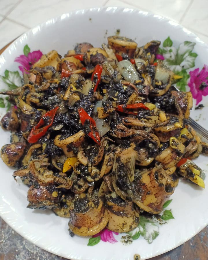 Breakfast with Cumi Hitam My Cooking daily Stock Image - Image of cumi ...