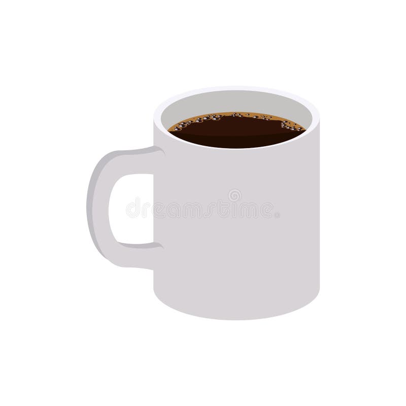 Breakfast Cup Handle with Coffee Stock Vector - Illustration of aroma ...
