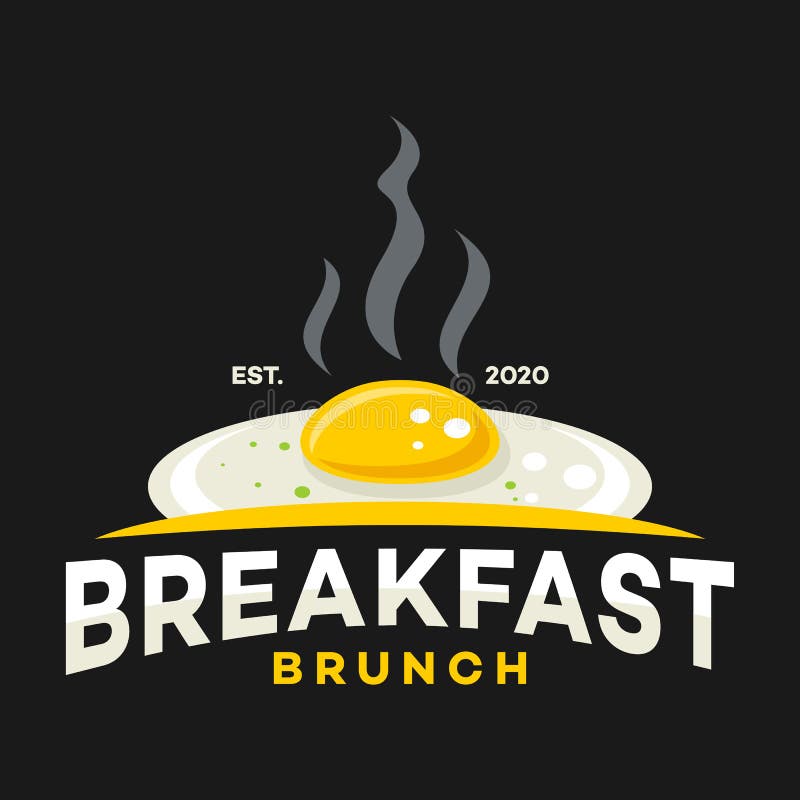 Breakfast Delicious Scrambled Eggs with Steam Logo. Stock Vector - Illustration of design, badge ...