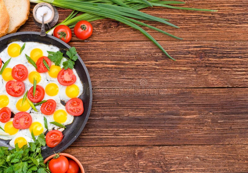 Breakfast with eggs. stock image. Image of cuisine, diet - 50997171
