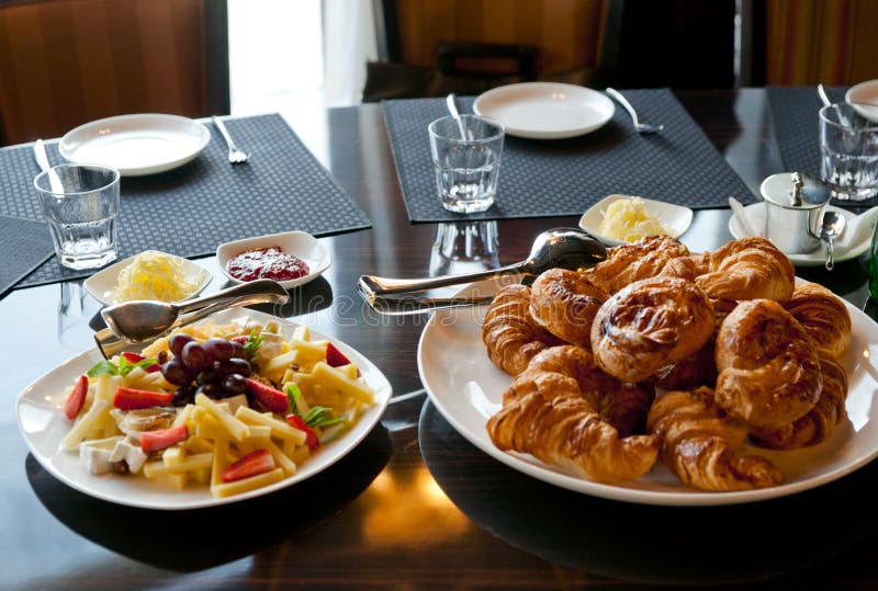 Breakfast in Expensive Restaurant Stock Image - Image of baked, dining ...