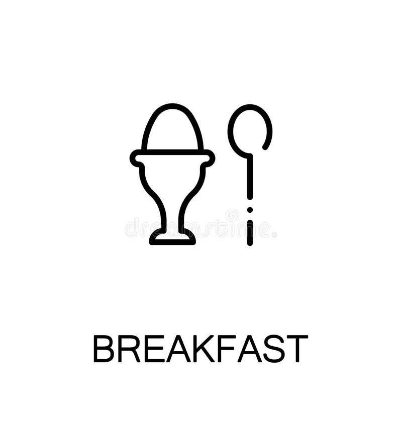 Breakfast flat icon stock vector. Illustration of cool - 88152551