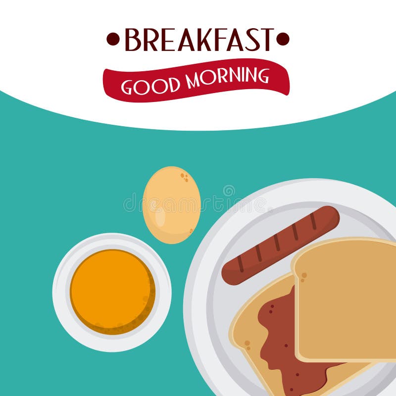 Breakfast food design stock vector. Illustration of cooking - 66298022