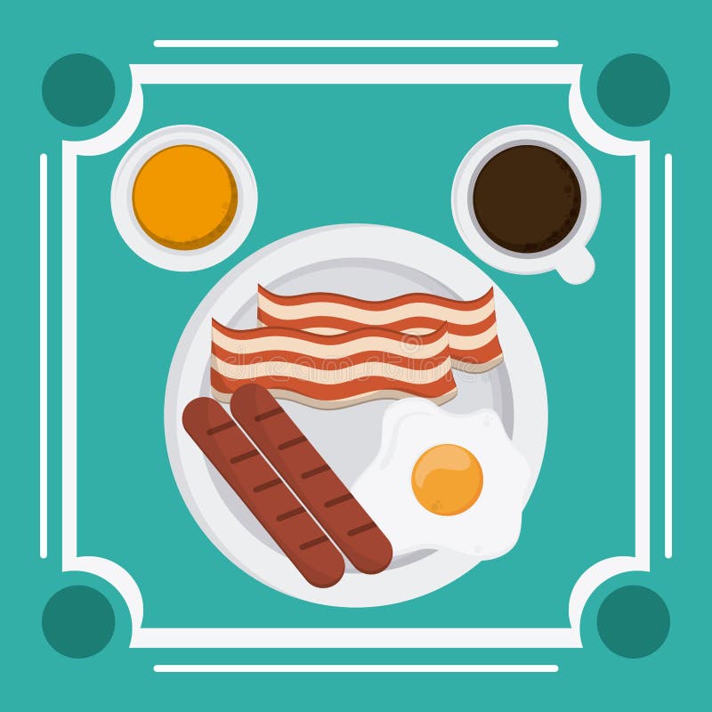 Breakfast food design stock vector. Illustration of healthy - 66298181