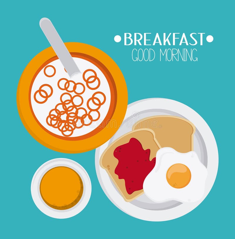 Breakfast food design stock vector. Illustration of healthy - 66298267