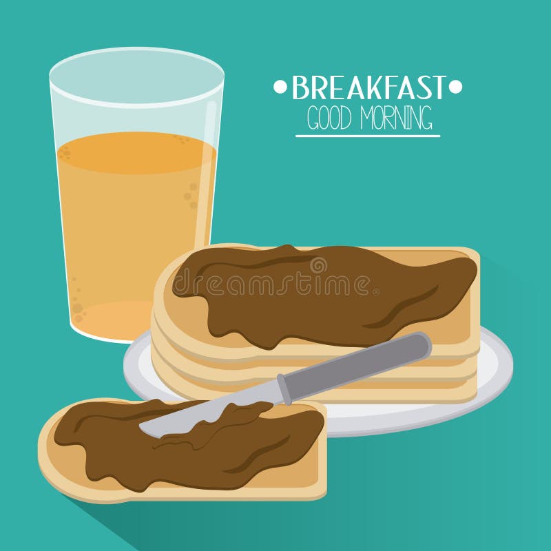 Breakfast food design stock vector. Illustration of closeup - 66298642