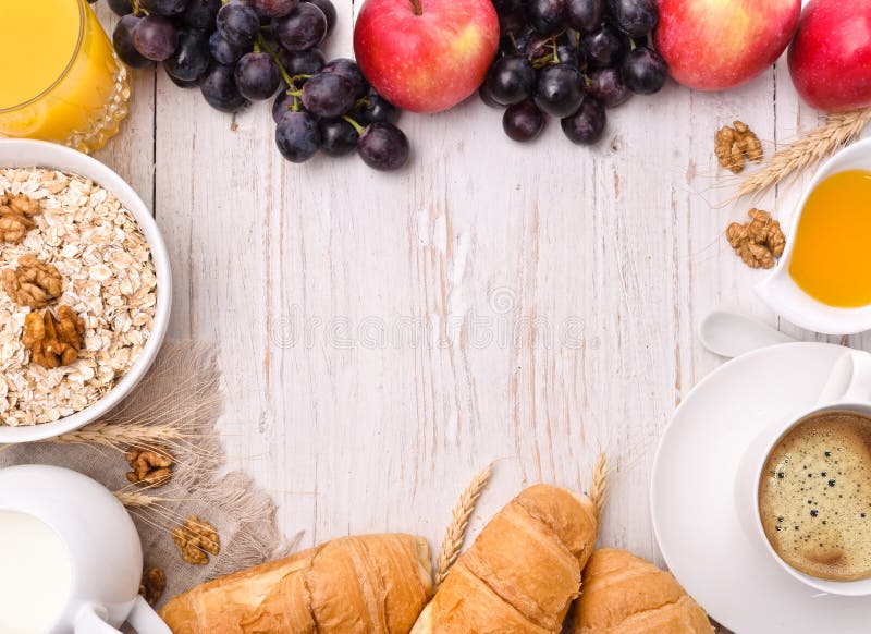 Breakfast . Frame. stock image. Image of meal, baguette - 44269743