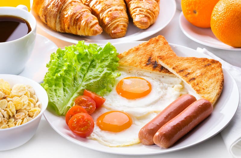 Breakfast with fried eggs stock photo. Image of orange - 24756314