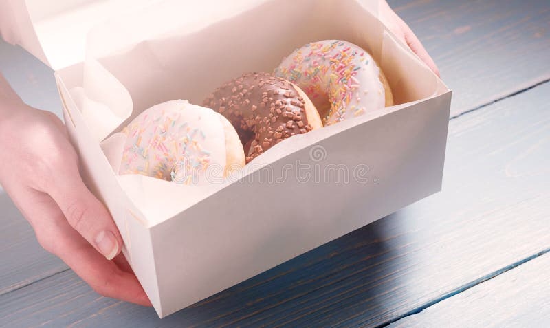 Breakfast for Friends, Donuts in a Box Stock Image - Image of group ...