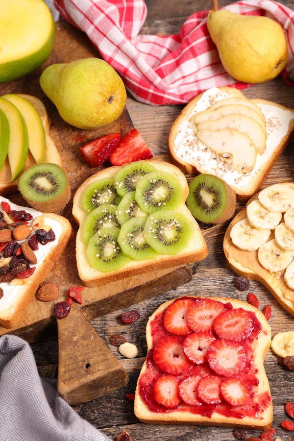 Fruit toast stock photo. Image of fruit, untoasted, home - 11200216