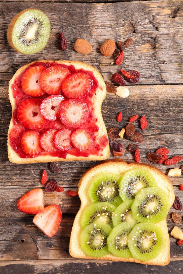 Fruit toast stock photo. Image of fruit, untoasted, home - 11200216