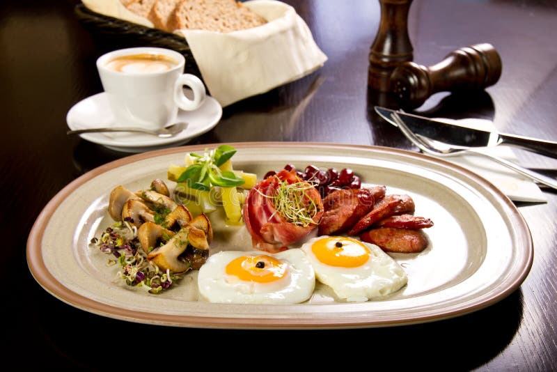 Breakfast stock image. Image of meat, delicious, beans - 35299223