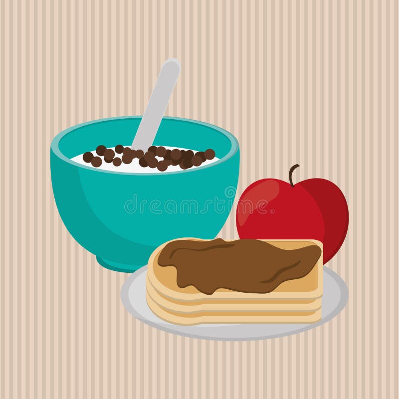 Breakfast Graphic Design, Vector Illustration Stock Vector ...