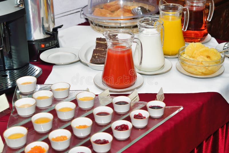 Breakfast at the Hotel. Breakfast Buffet. Stock Image - Image of meal ...