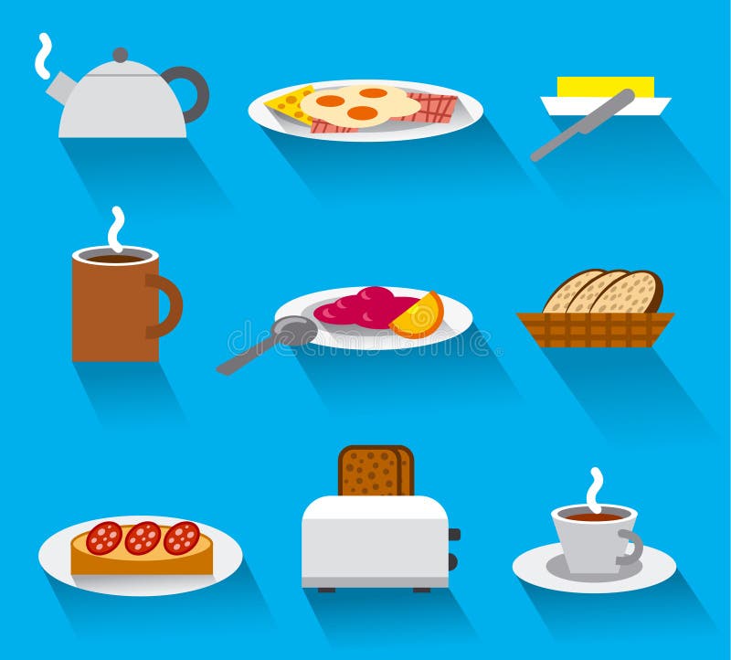 Breakfast Icon Vector Isolated On White Background, Breakfast Sign ...