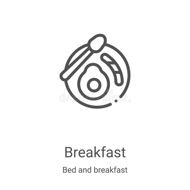 Breakfast Icon Vector from Bed and Breakfast Collection. Thin Line ...