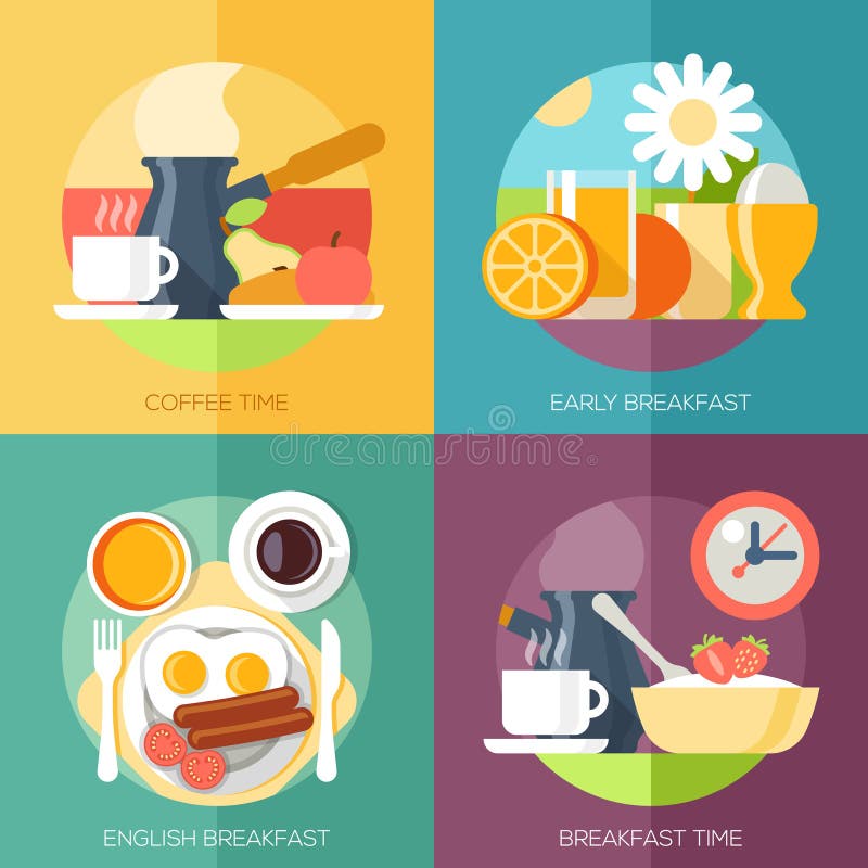 Breakfast icons set stock vector. Illustration of butter - 17927453